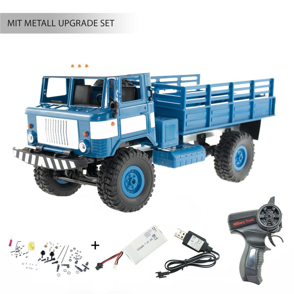WPL B-24 blau Militär LKW 1:16 + Metall Upgrade Set – EFASO - Ihr RC ...