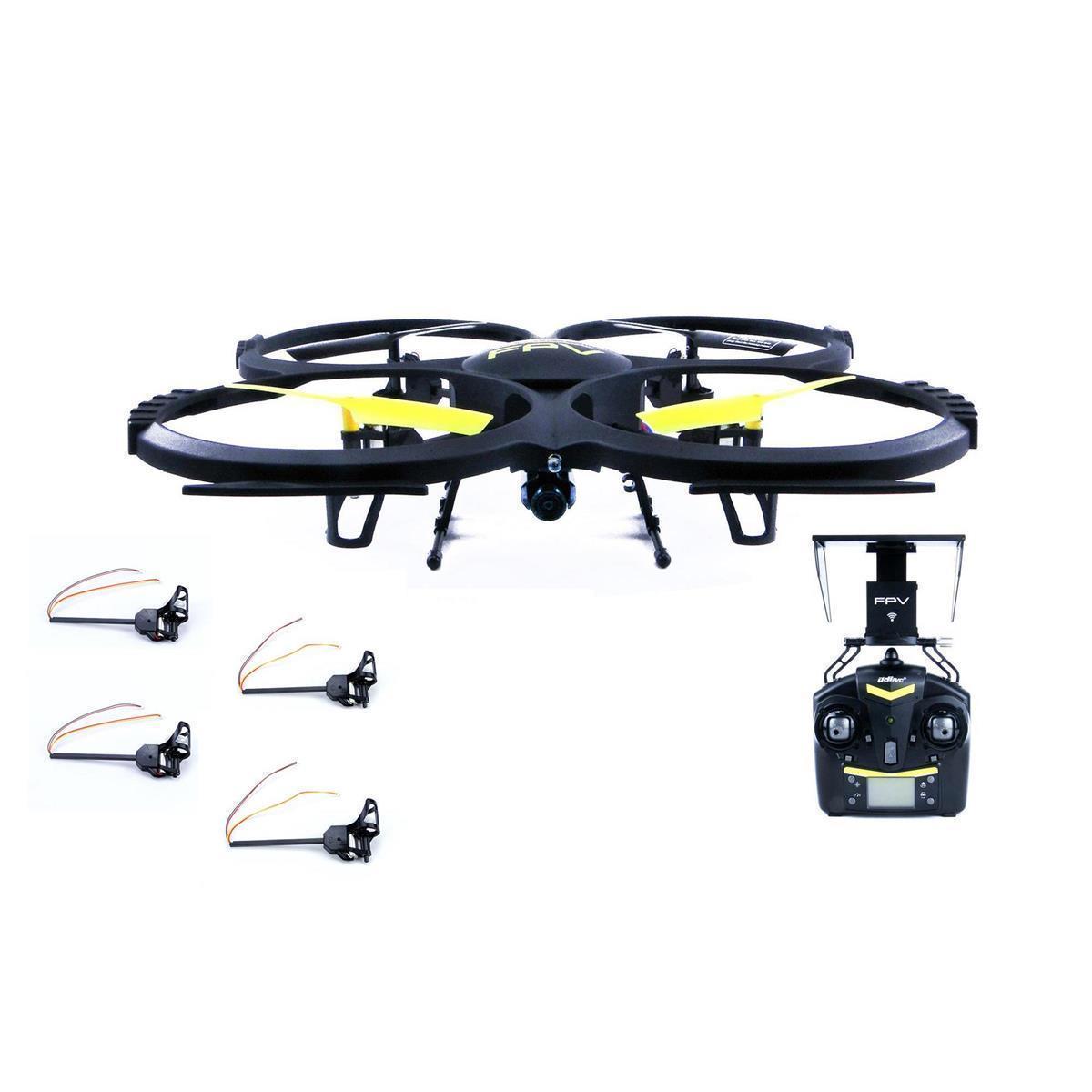 UDI U818A WIFI 2.0 MP FPV Quadcopter in schwarz mit Altitude Mode 4 Ausleger mit Motoren